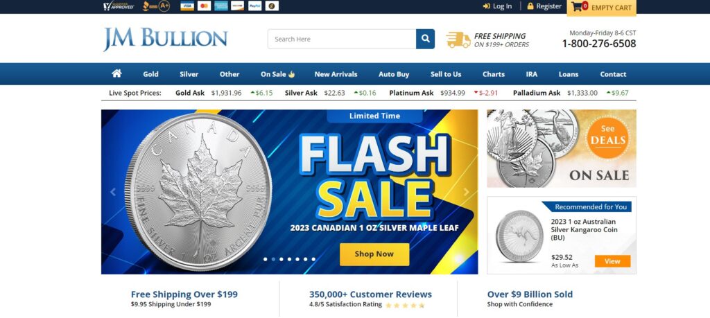 JM Bullion Reviews for 2025 | Online Gold & Silver Dealer
